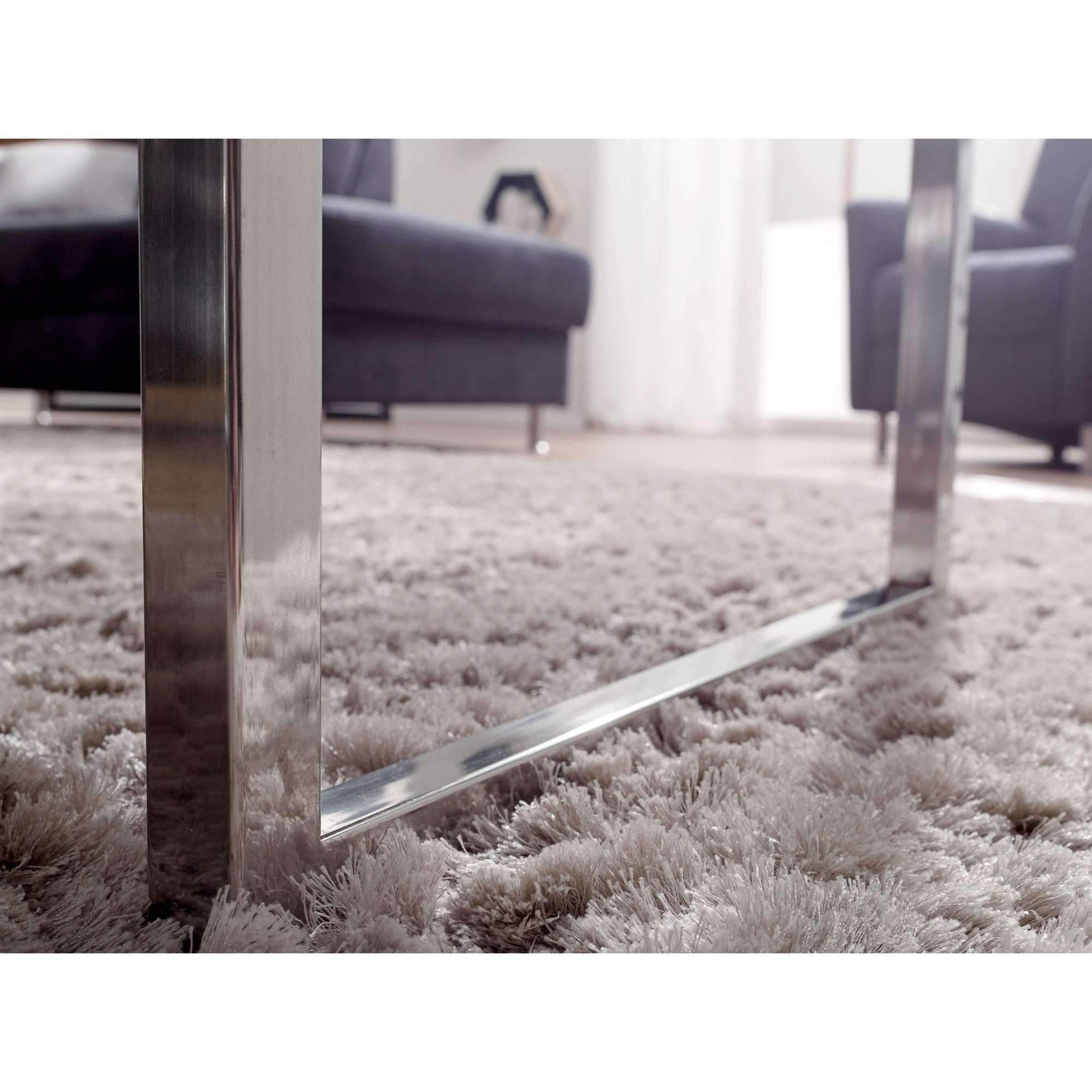 Nancy's Dunning Salontafel - Koffietafel - Sheesham hout / Chroom - 12 – Nancy Homestore